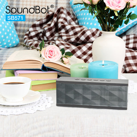 SoundBot SB571 Bluetooth Wireless Speaker 12W Output HD Bass 40mm Dual ...