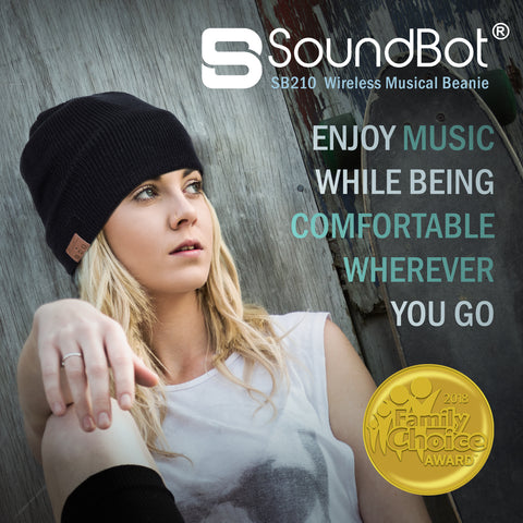 SoundBot® SB210 Bluetooth Wireless Musical Headset Beanie | SoundBot
